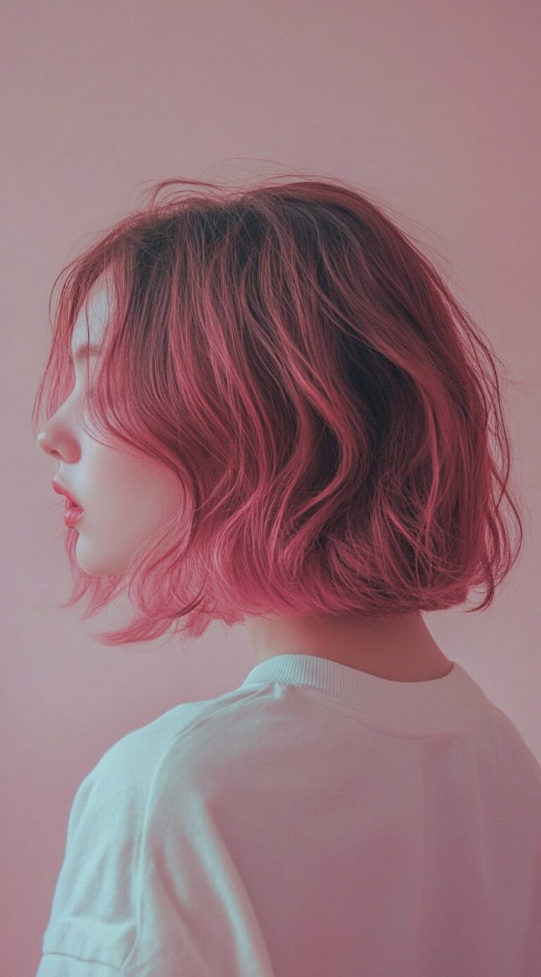 10 Pretty Pink Highlights in Brown Hair - First Hairstyle