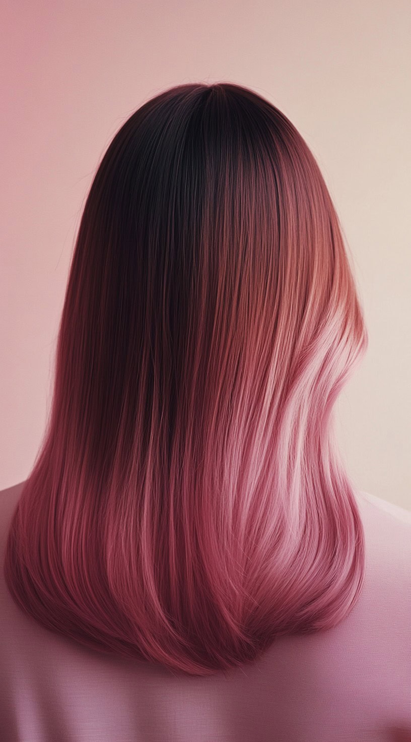 10 Pretty Pink Highlights in Brown Hair - First Hairstyle